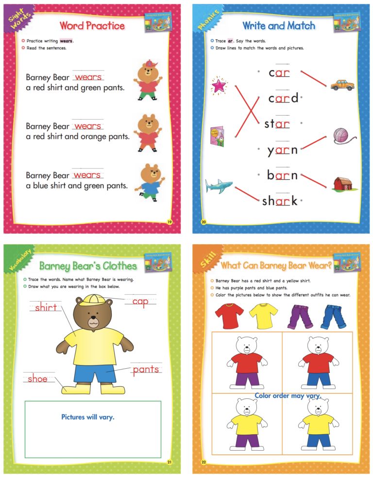 CTP絵本Barney Bear Gets Dressedに使える教材一覧 | CTP English